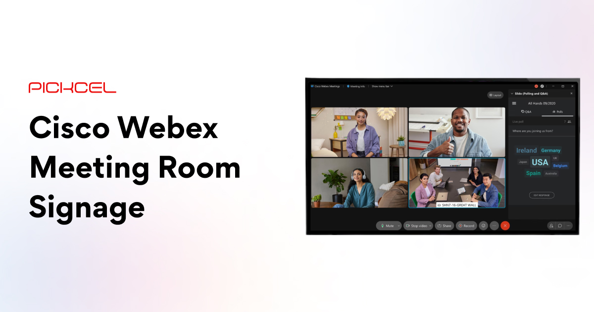 Cisco Webex Meeting Room Signage