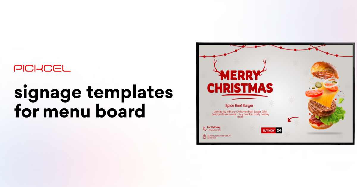 Templates for digital menu board