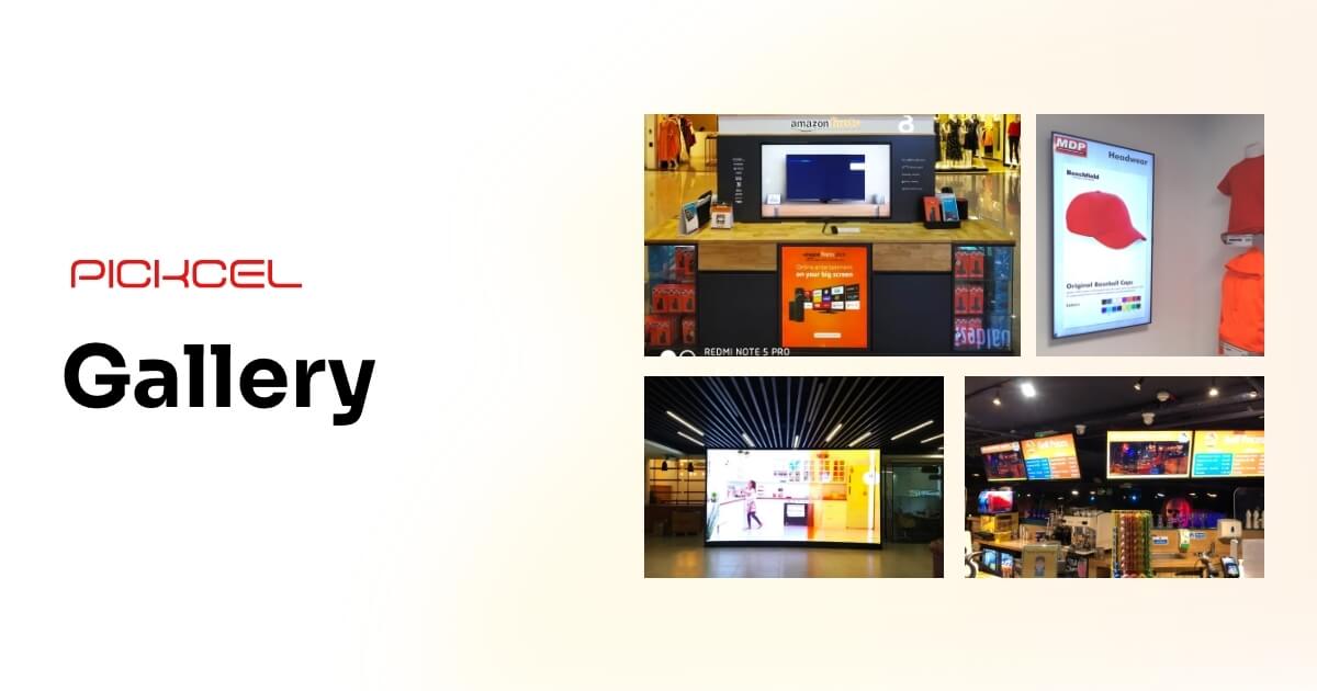 Pickcel digital signage gallery | digital display installation gallery