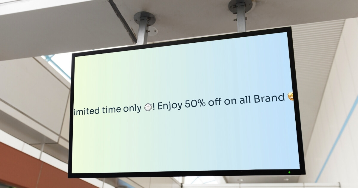 How to make scrolling text in Pickcel Scroller app?