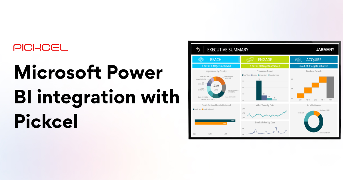 Microsoft Power BI integration with Pickcel