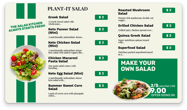 Digital menu board software | Pickcel