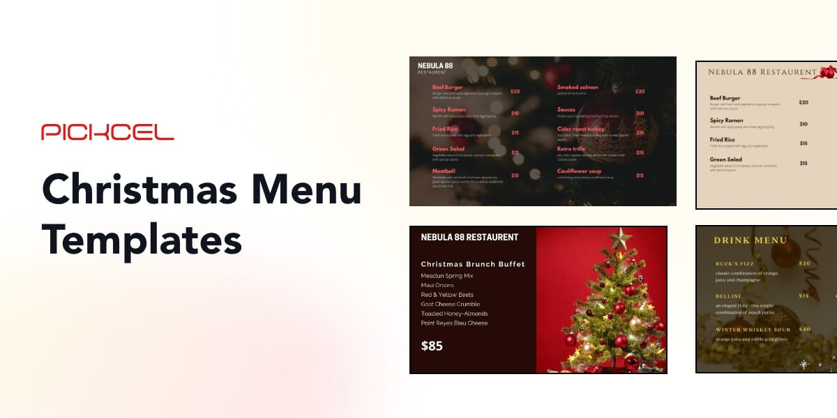 Christmas Dinner Menu Template