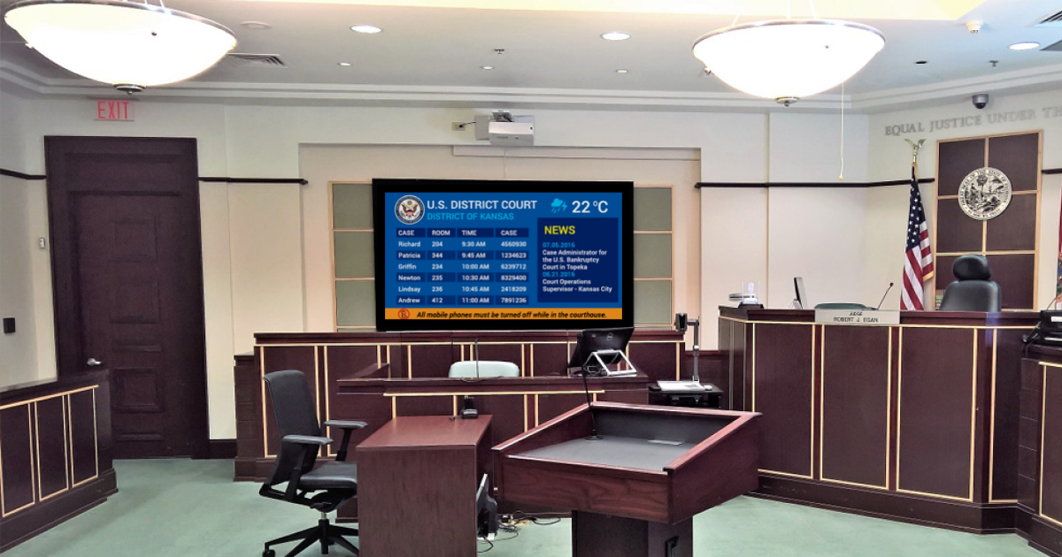 Courtroom Digital Signage and the Judicial World Ahead