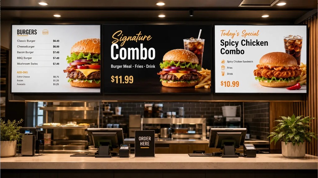 Digital Menu Board Design Guide for Restaurants | Pickcel
