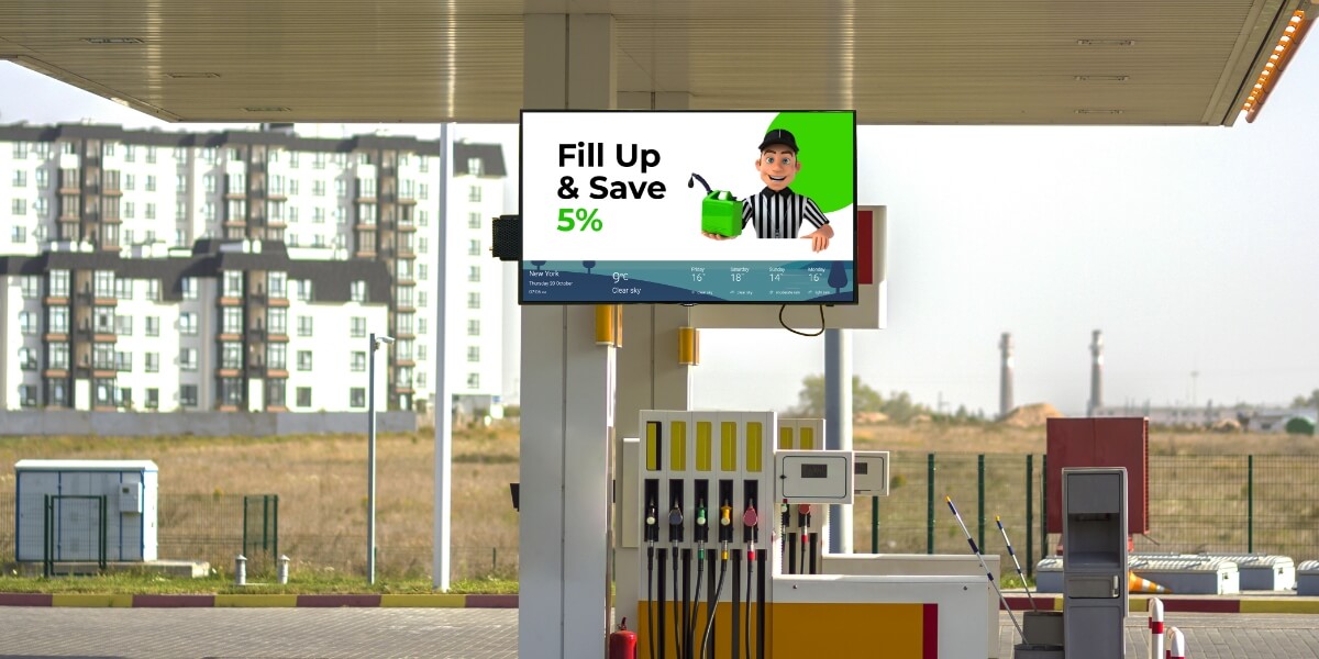 Gas Pump Digital Gas Pump Digital Signage | Armagard Ltd